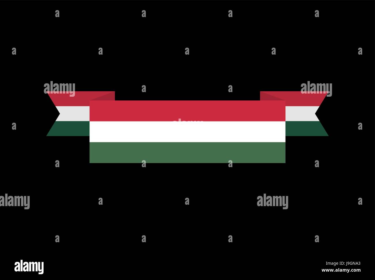 Hungary flag isolated. Hungarian ribbon banner. state symbol Stock ...