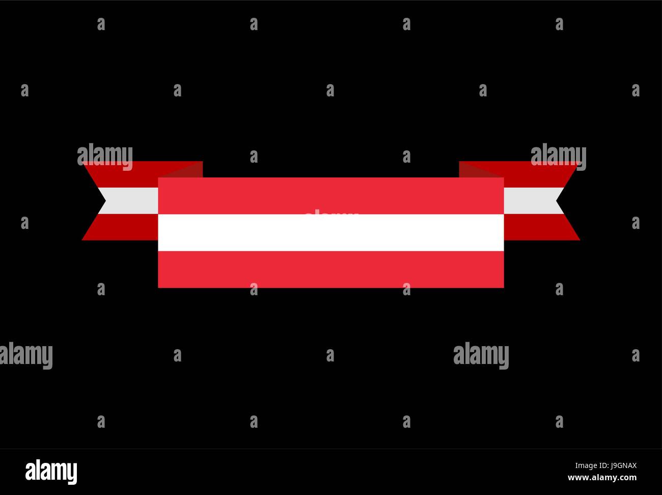 Austria flag ribbon isolated. Austrian banner tape. State patriotic ...