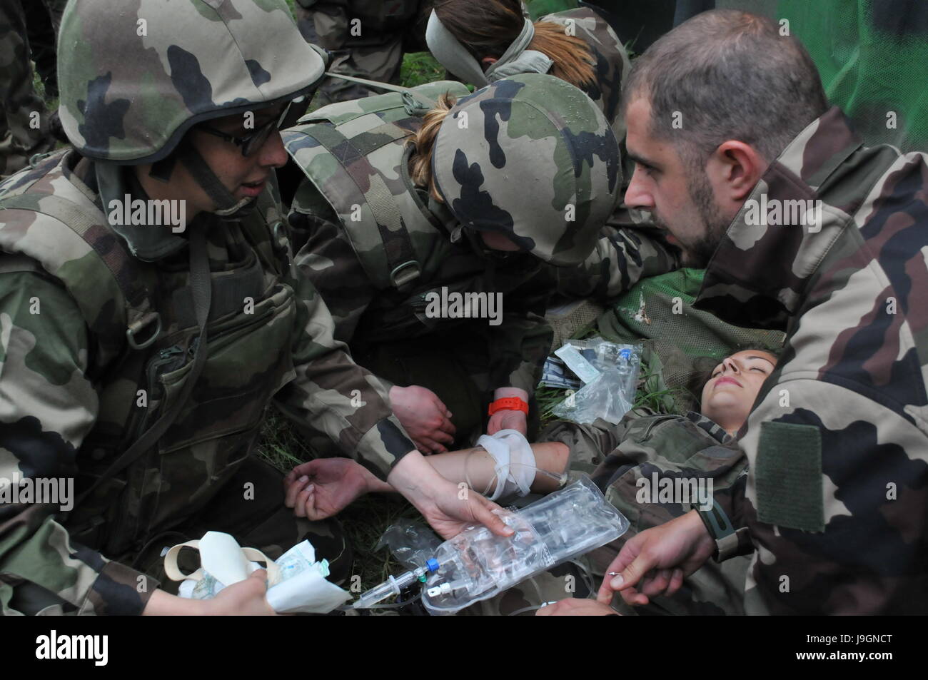Realistic emergency drill for French Reservist Medical Personnels in La ...