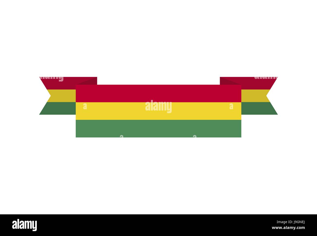 Bolivia flag ribbon isolated. Bolivian tape banner. National symbol of ...
