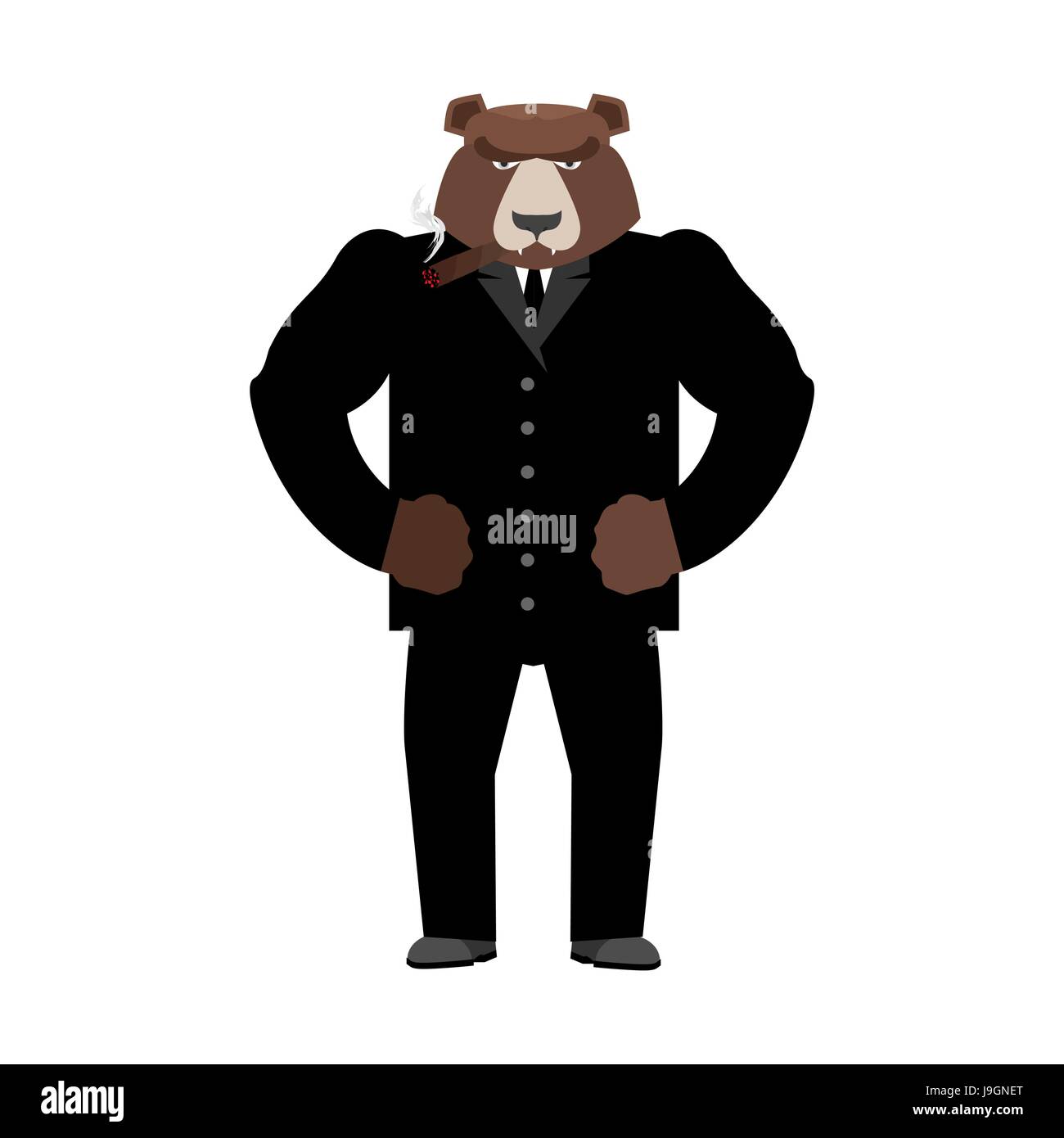 Bear boss. Grizzly businessman in business suit. Wild animal Stock ...
