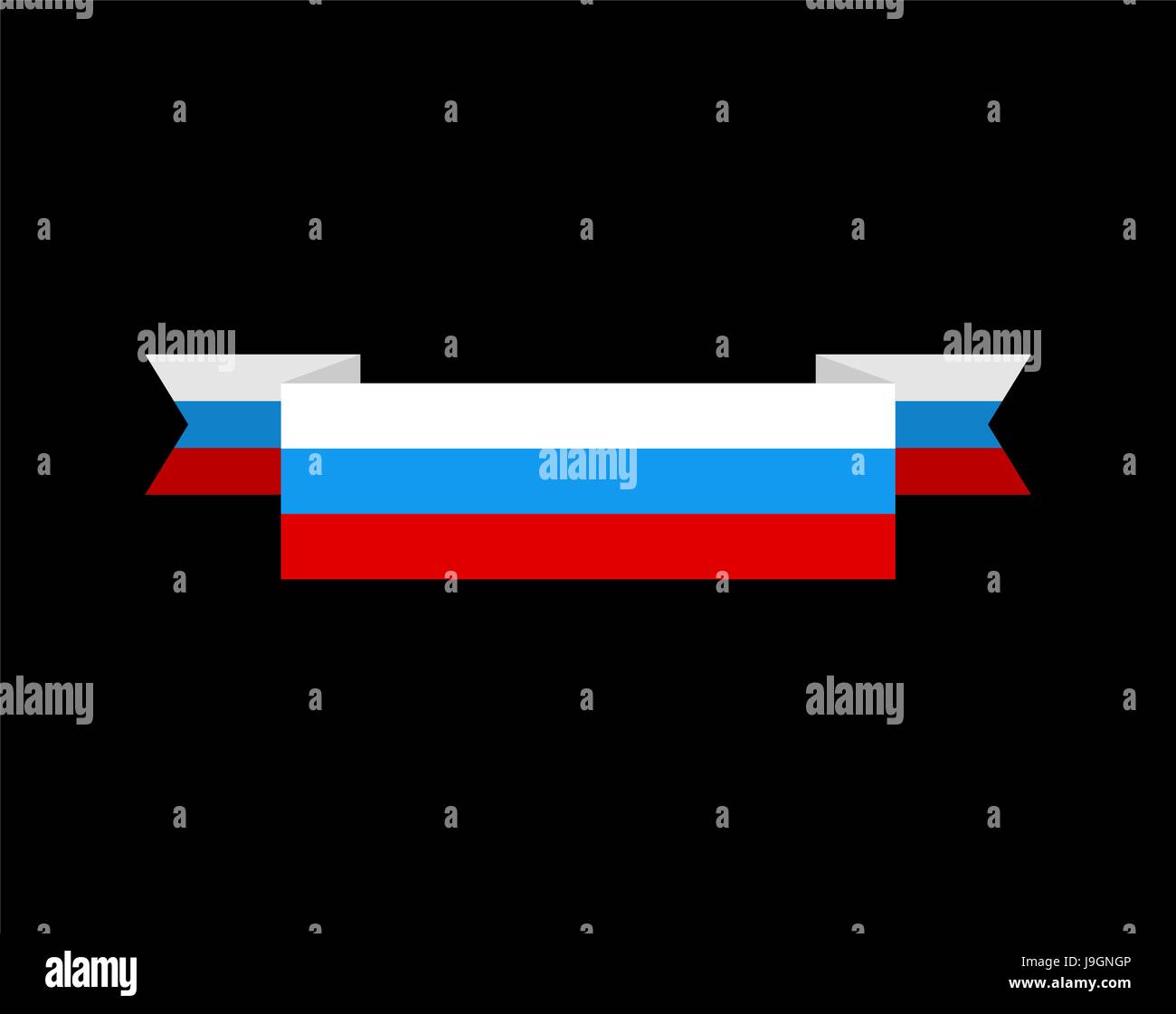 Russia flag ribbon isolated. Russian tape banner. state symbol Stock ...