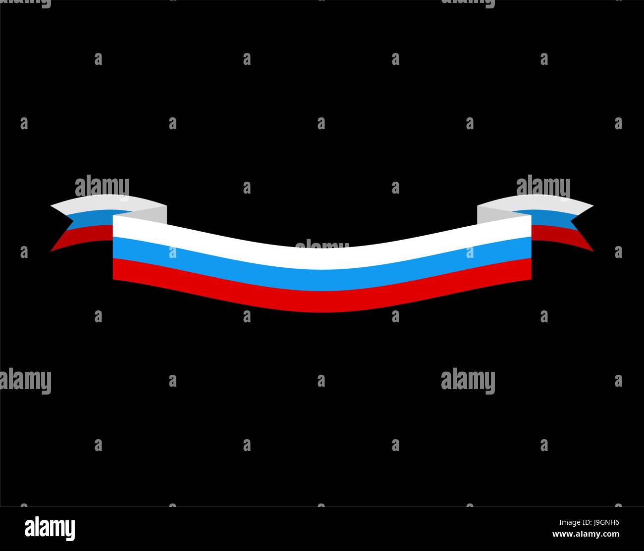 Russia flag ribbon isolated. Russian tape banner. state symbol Stock ...