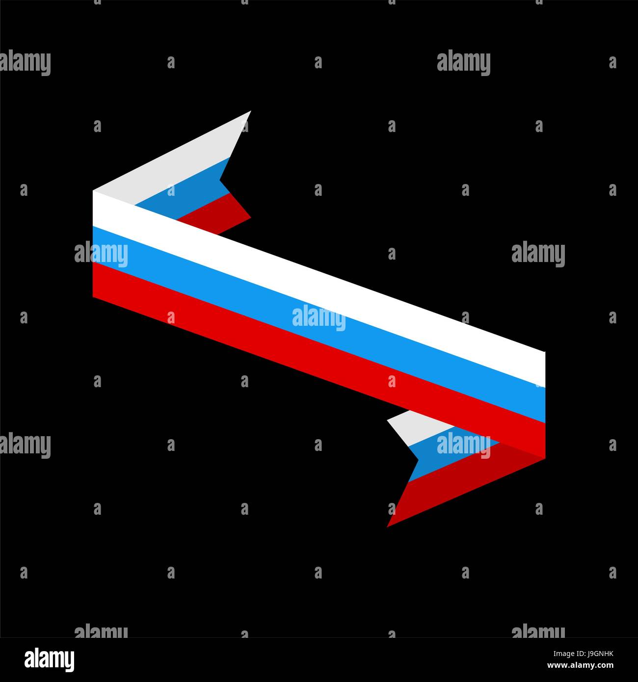 Russia flag ribbon isolated. Russian tape banner. state symbol Stock ...