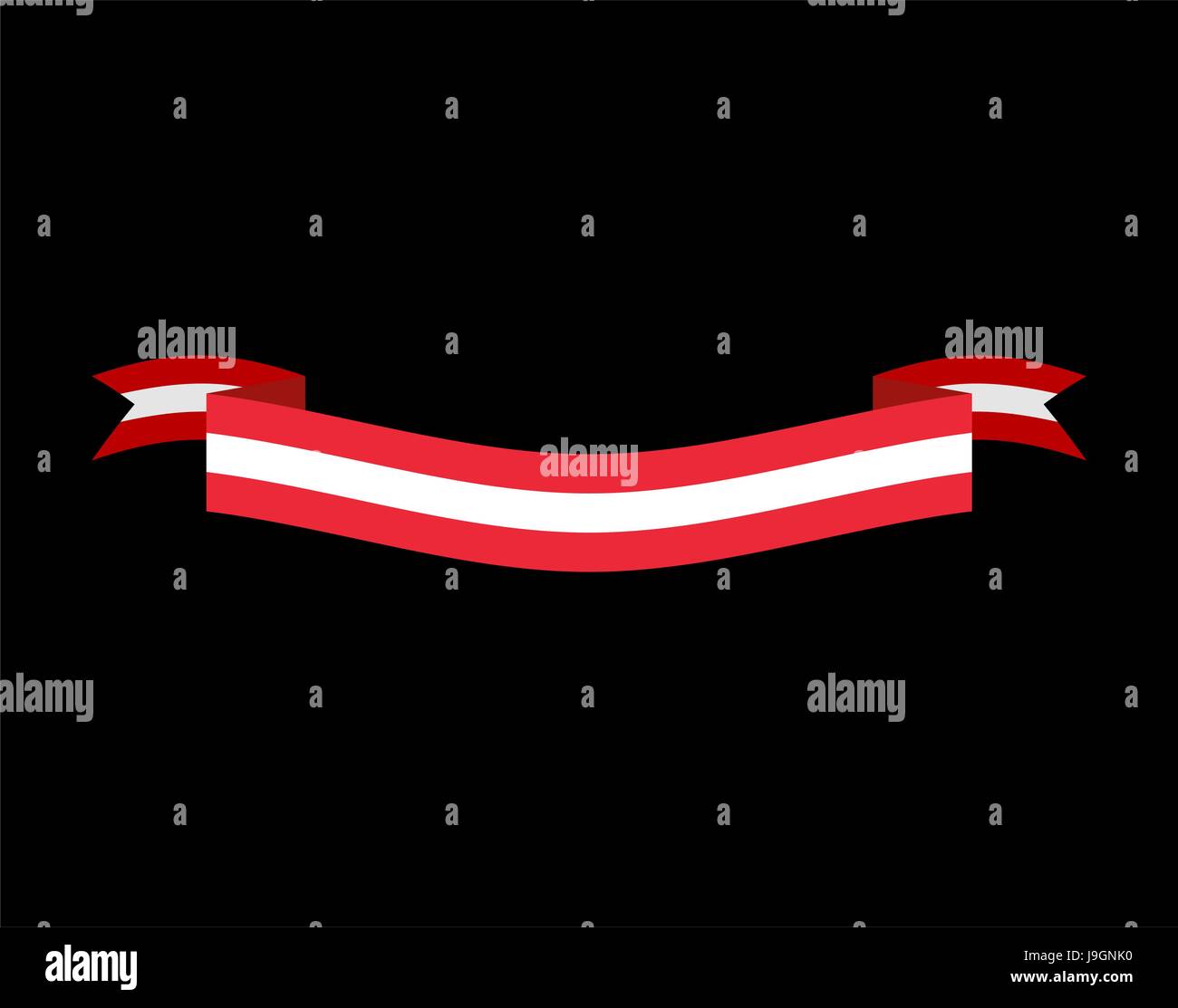 Austria flag ribbon isolated. Austrian banner tape. State patriotic ...