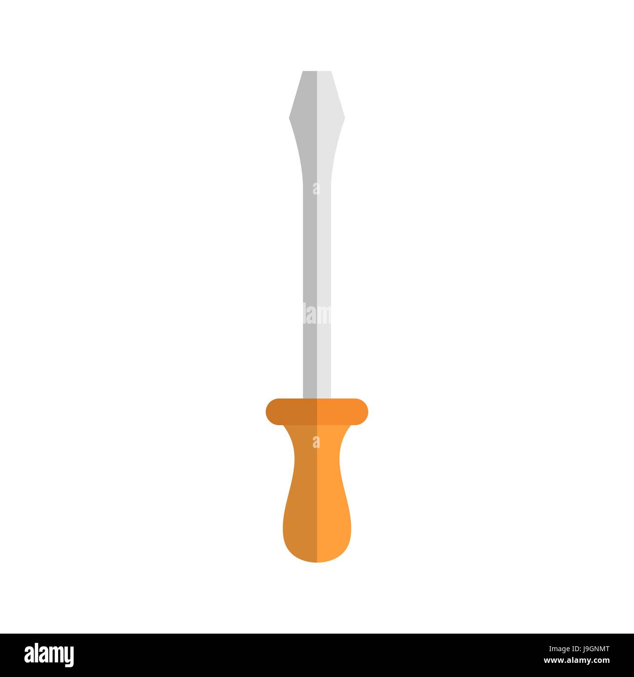 Screwdriver isolated. Tool on white background. turn-screw flat Stock ...