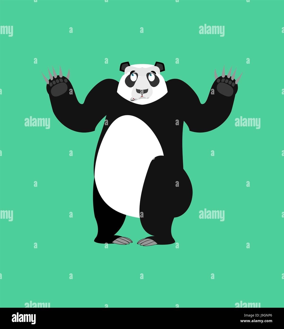 Panda sad emoji chinese bear Stock Vector Images - Alamy