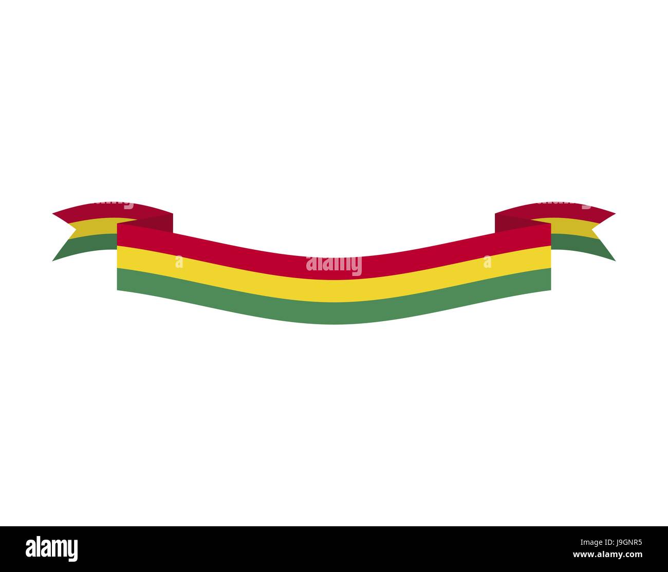 Bolivia flag ribbon isolated. Bolivian tape banner. National symbol of ...