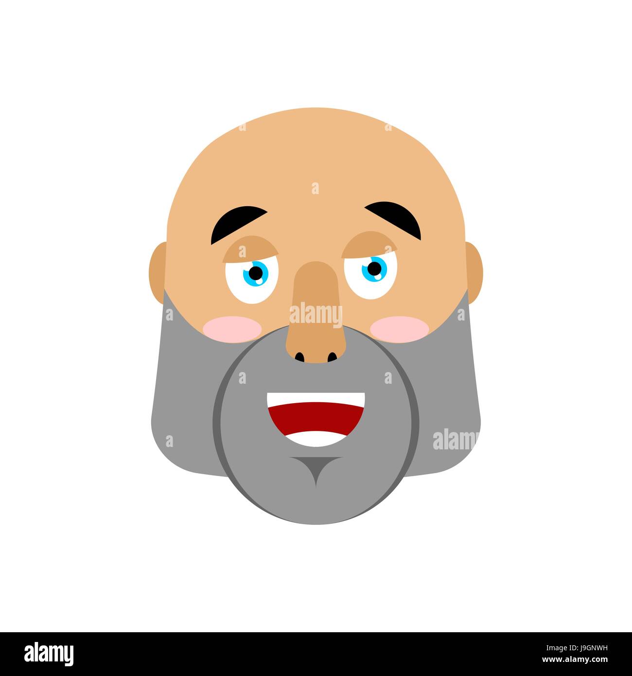 Brutal man beard happy Cut Out Stock Images & Pictures - Alamy