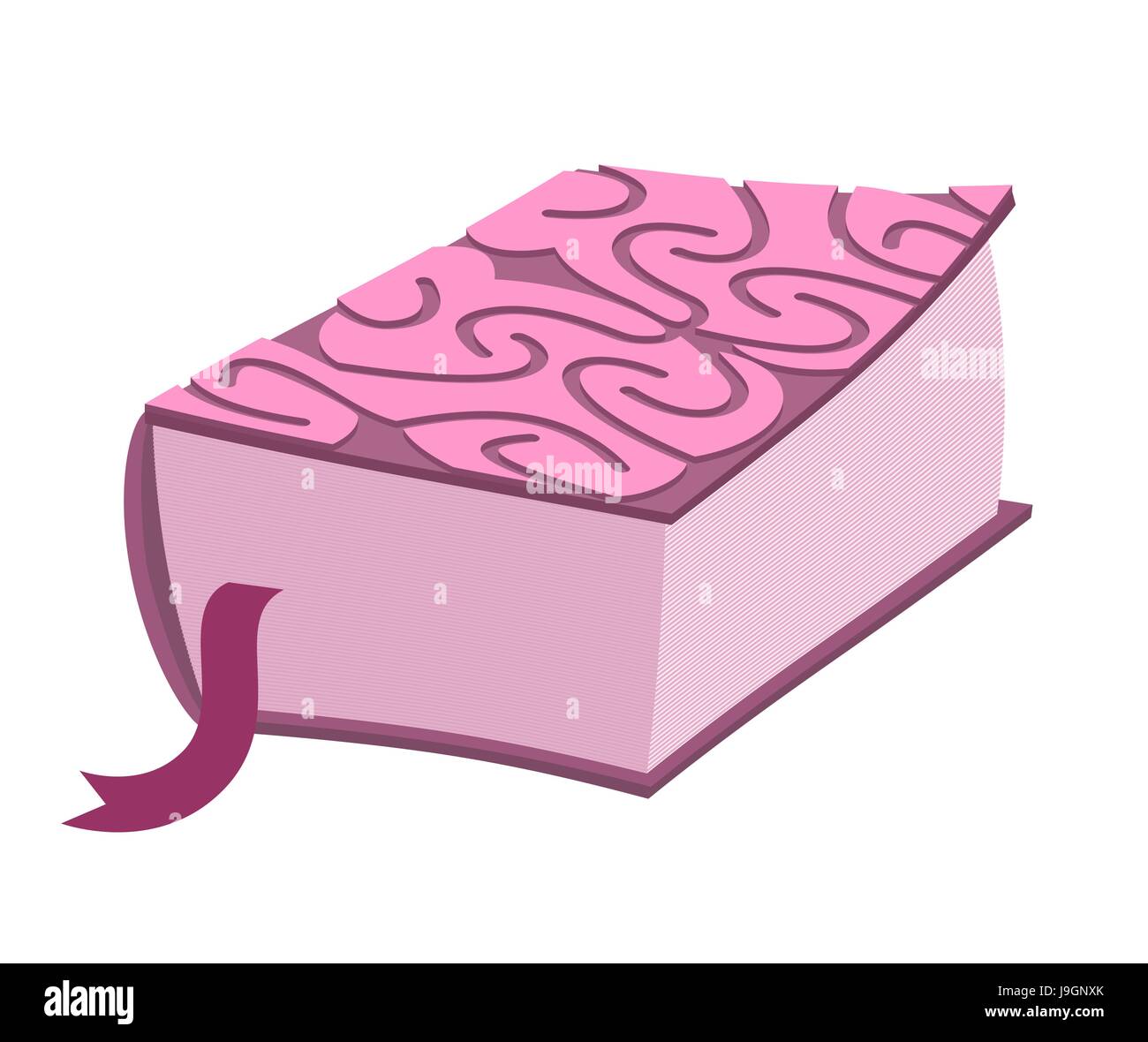 Brain book. volume human brains. Big encyclopedia Stock Vector Image ...