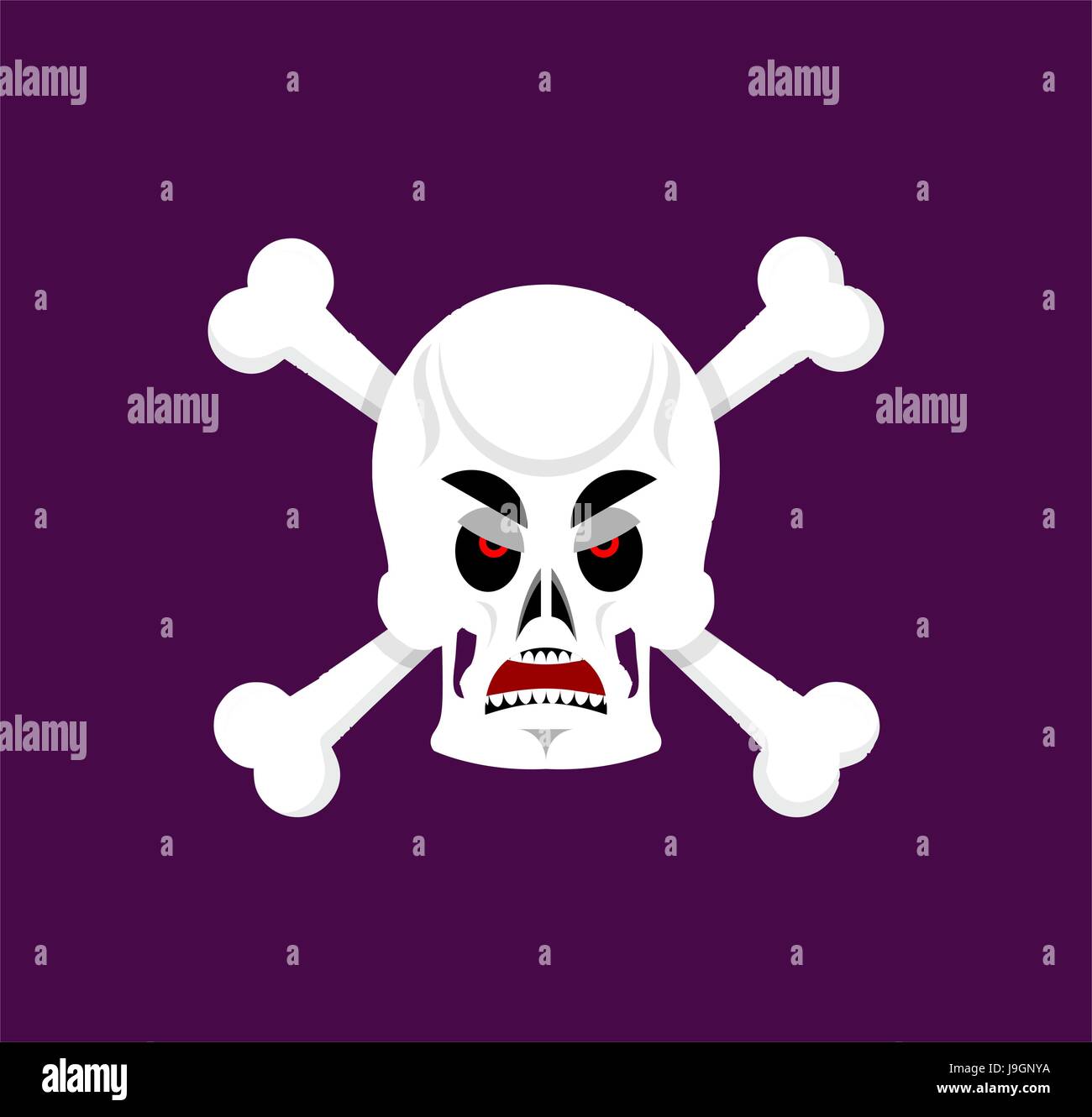Mad skull Stock Vector Images - Alamy