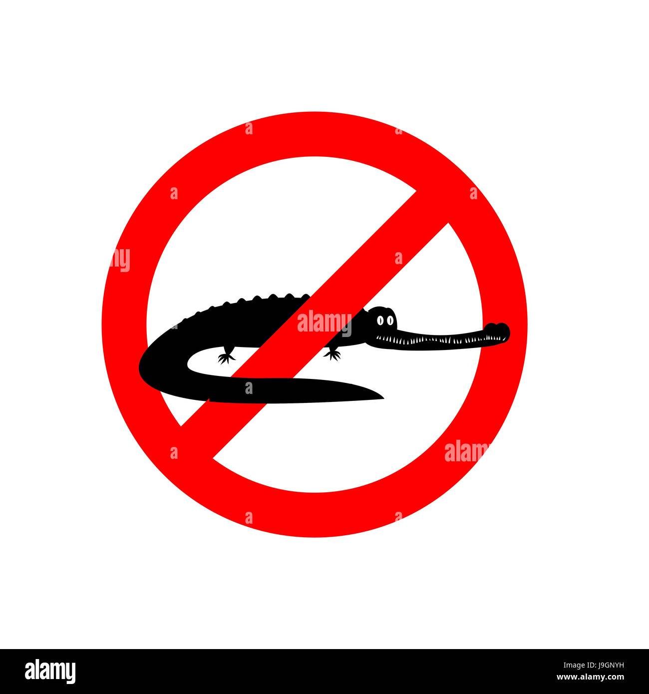 No entry sign crocodile hi-res stock photography and images - Alamy