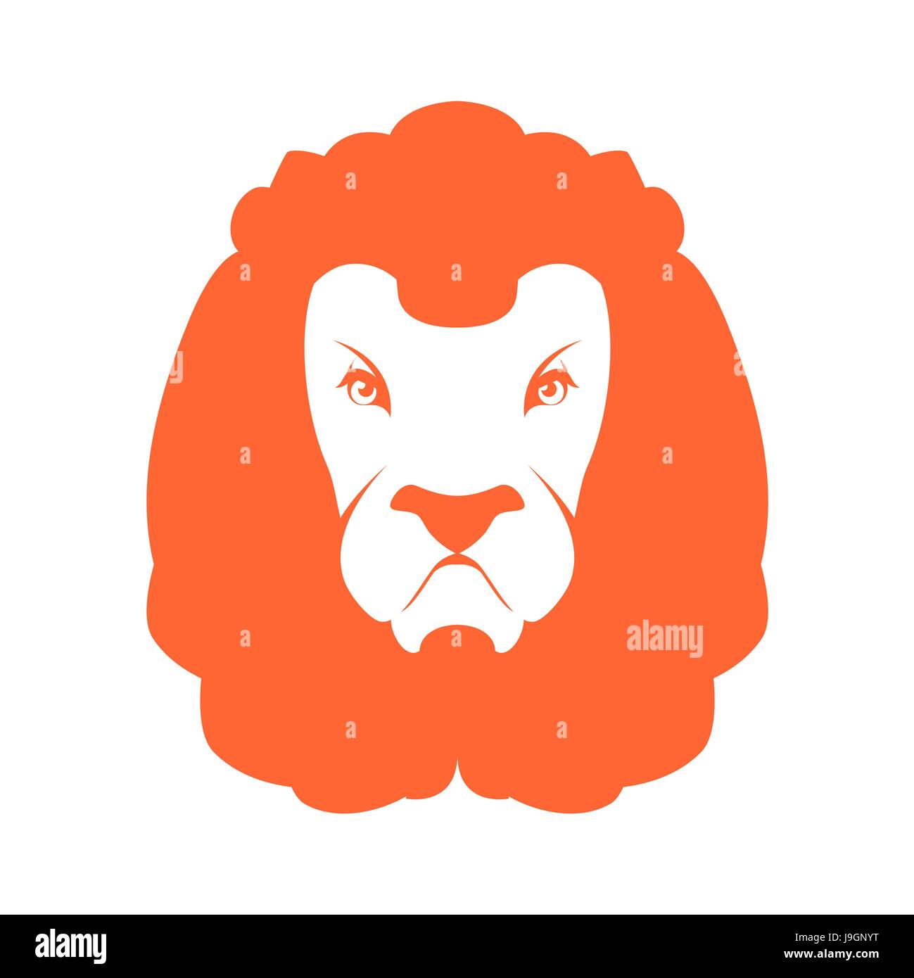 Lion sign logo. Leo emblem icon. Wild animal savanna. Africa predator ...