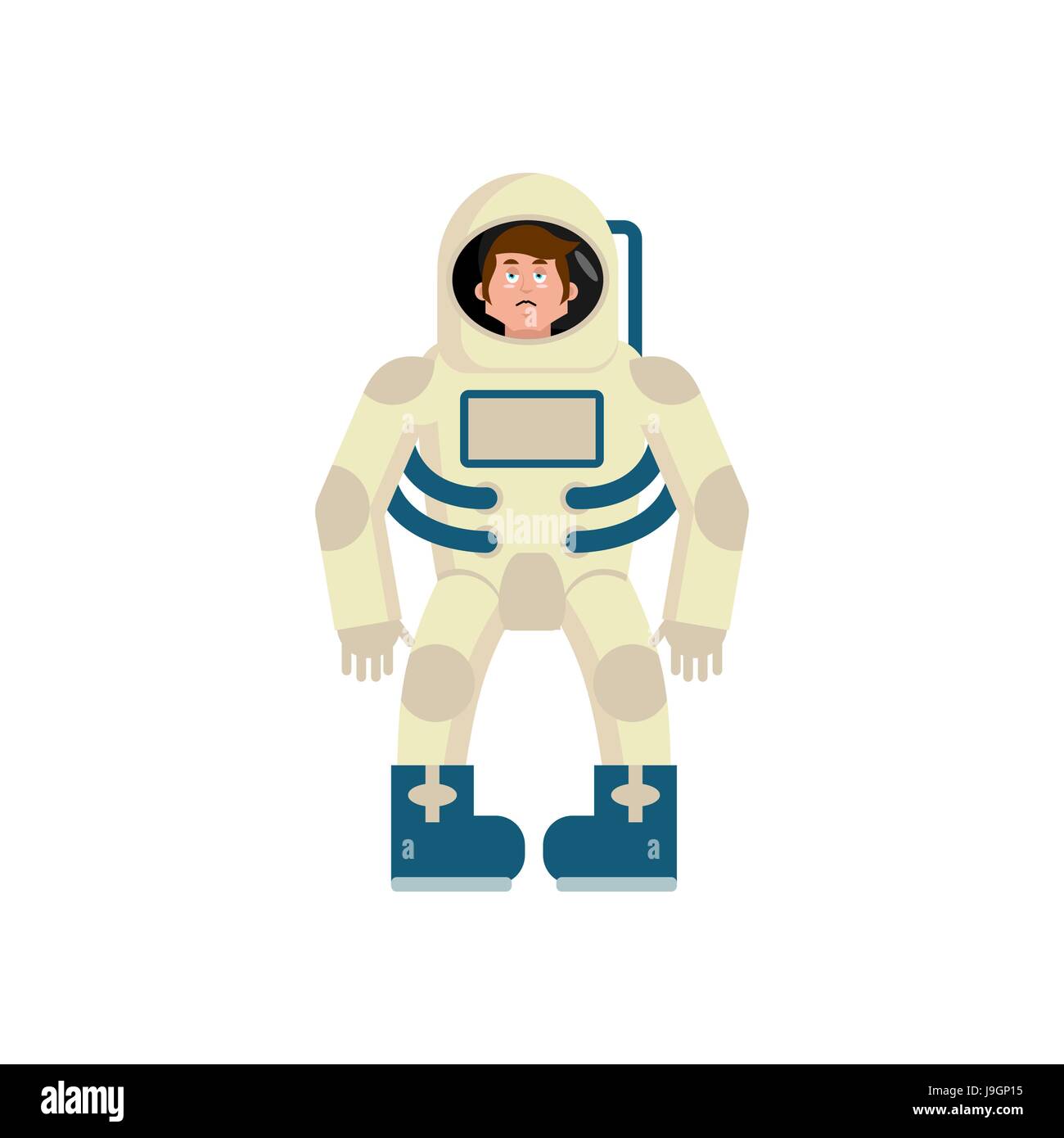 Astronaut sad Emoji. Cosmonaut sorrowful emotion isolated. spaceman ...