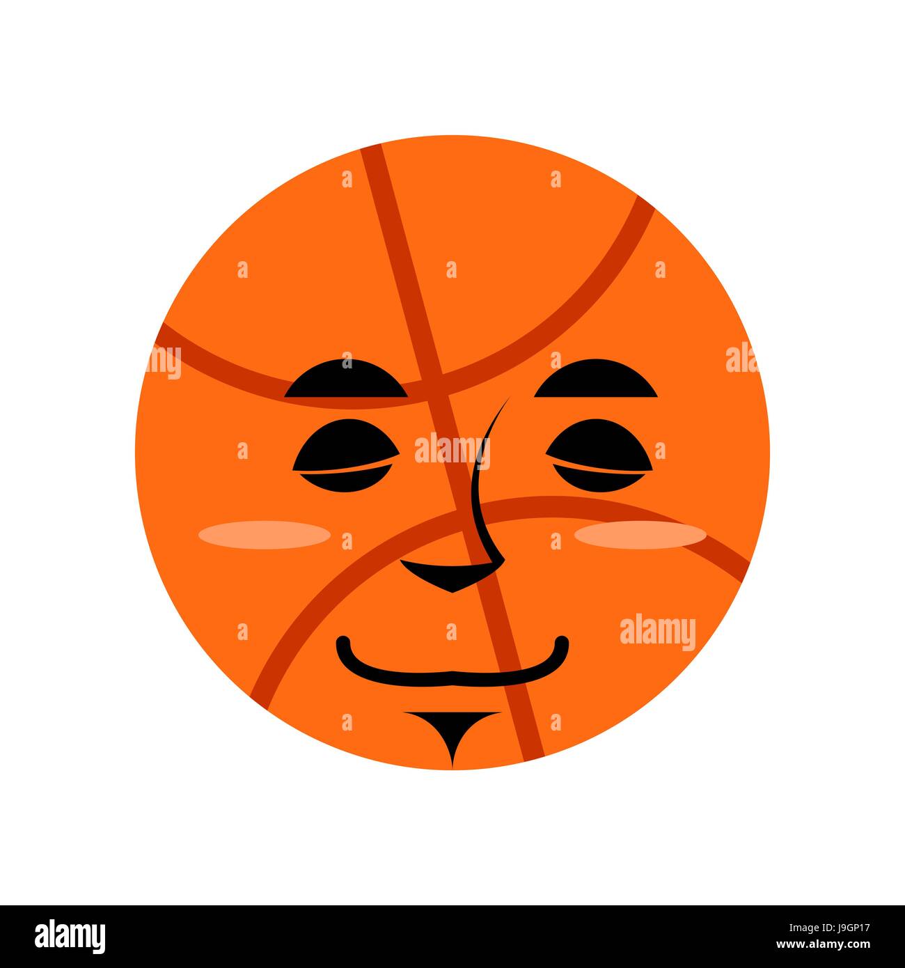 Basketball sleep Emoji. Ball sleeping emotion isolated Stock Vector ...