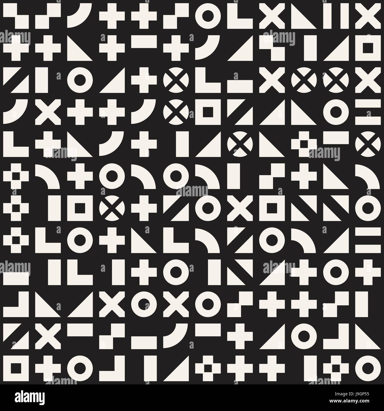 Vector random shapes seamless pattern. Modern stylish irregular texture ...