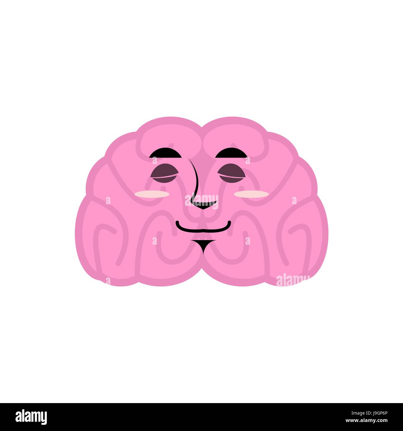brain asleep emotion. Human brains Emoji sleeping. Isolated Mind Stock ...