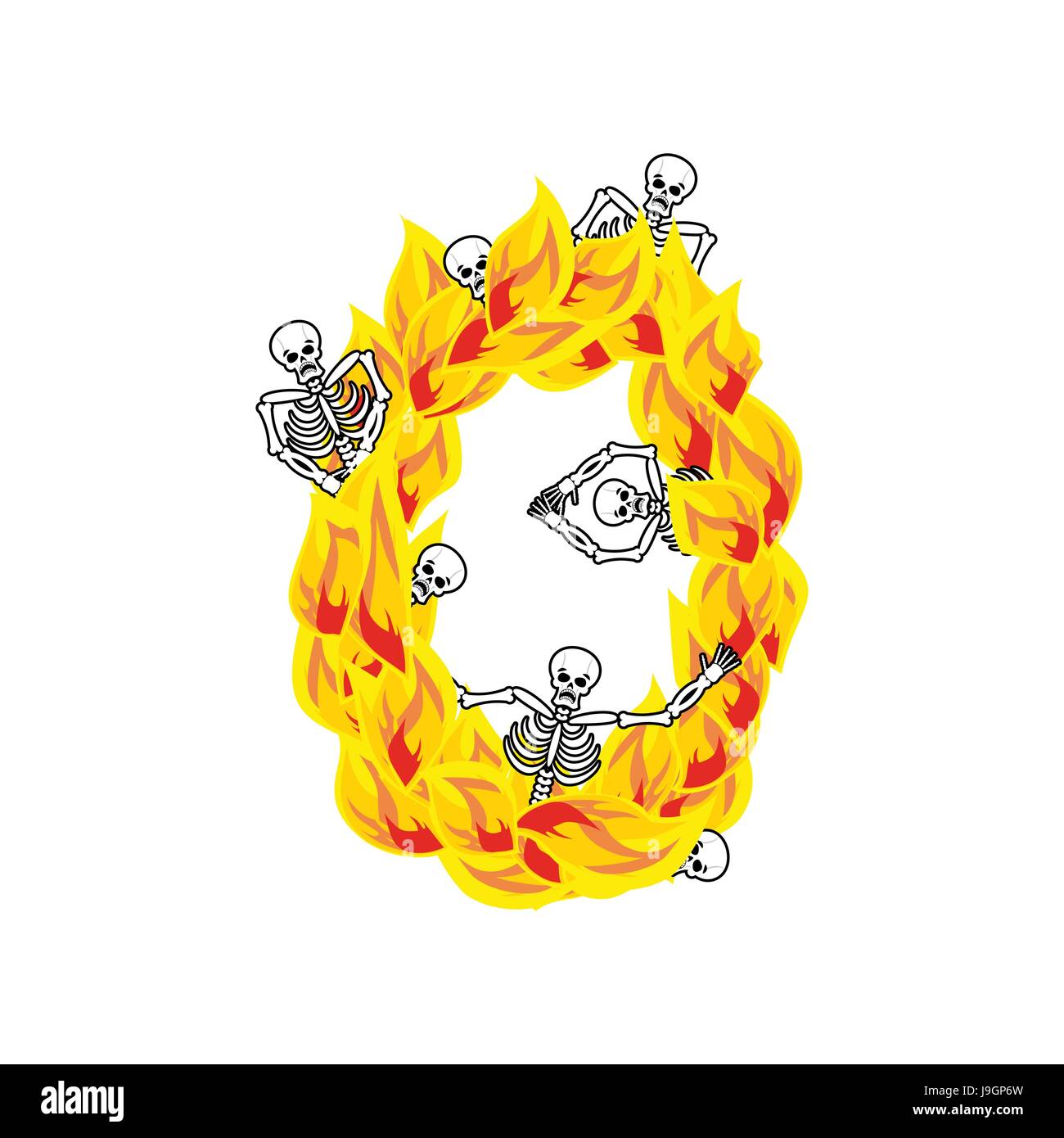 Number 0 hellish flames and sinners font. Fiery lettering zero ...