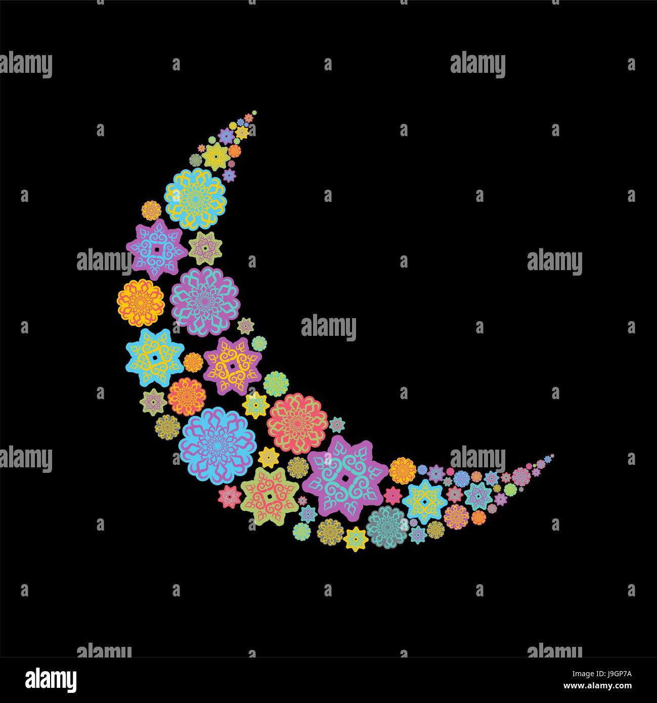 Turkish eid greeting crescent Stock Vector Images - Alamy