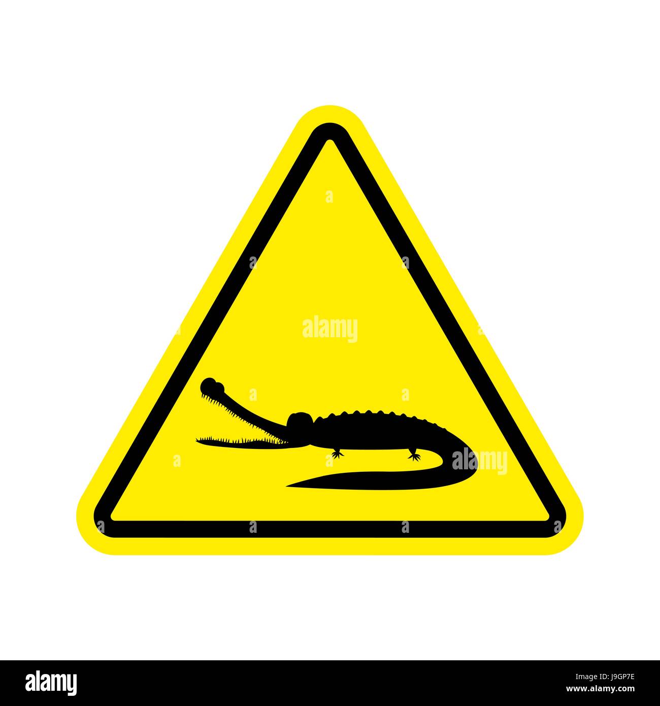 Crocodile warning safety sign hi-res stock photography and images - Alamy