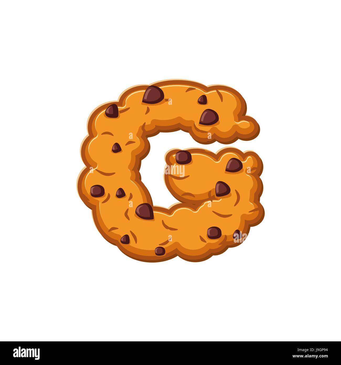 G letter cookies. Cookie font. Oatmeal biscuit alphabet symbol. Food ...
