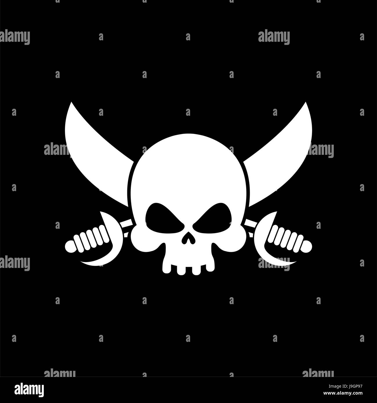 Pirate flag skull. Black Banner filibuster. Head skeleton pirates ...