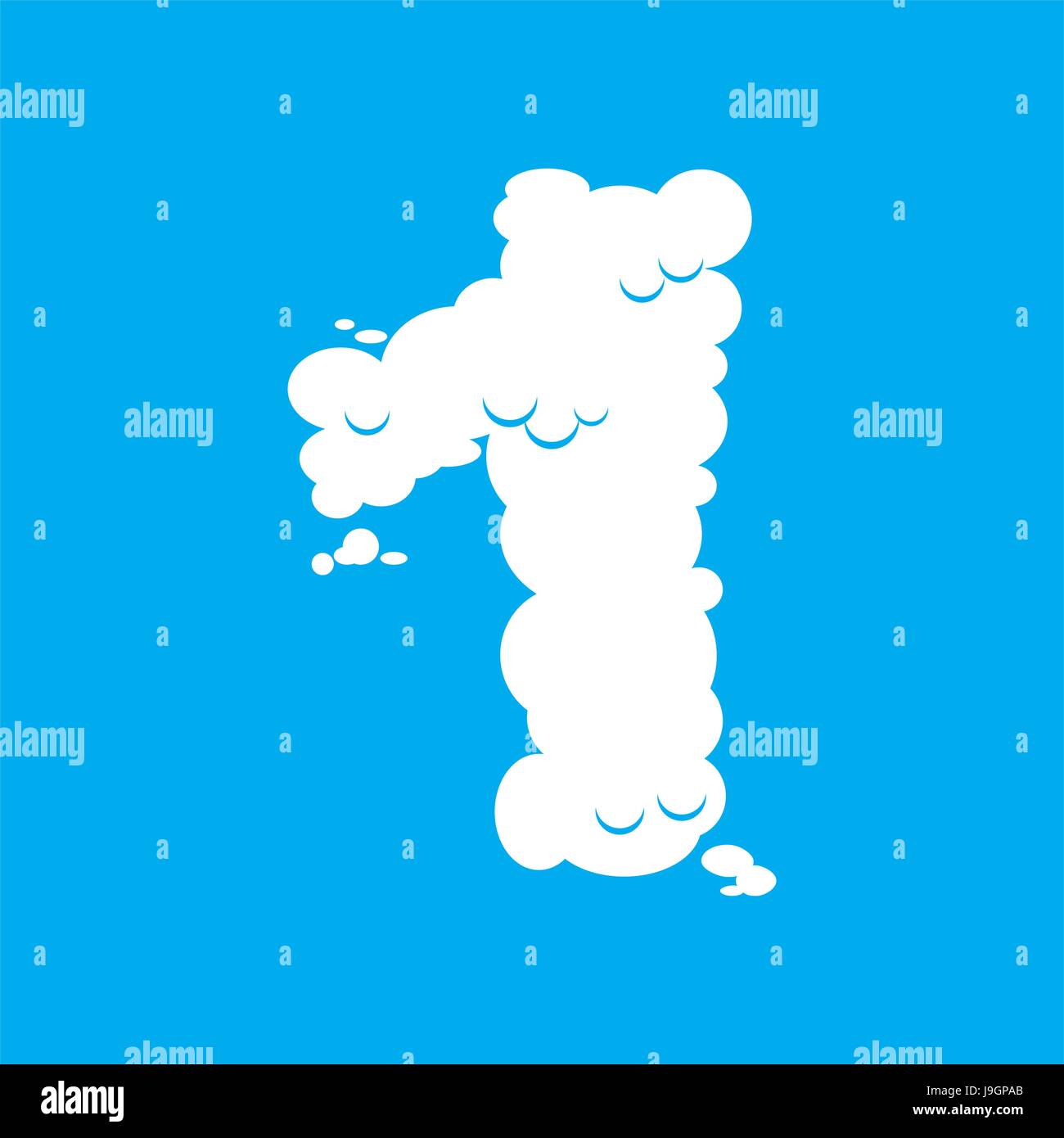 Number cloud font symbol white hi-res stock photography and images - Alamy