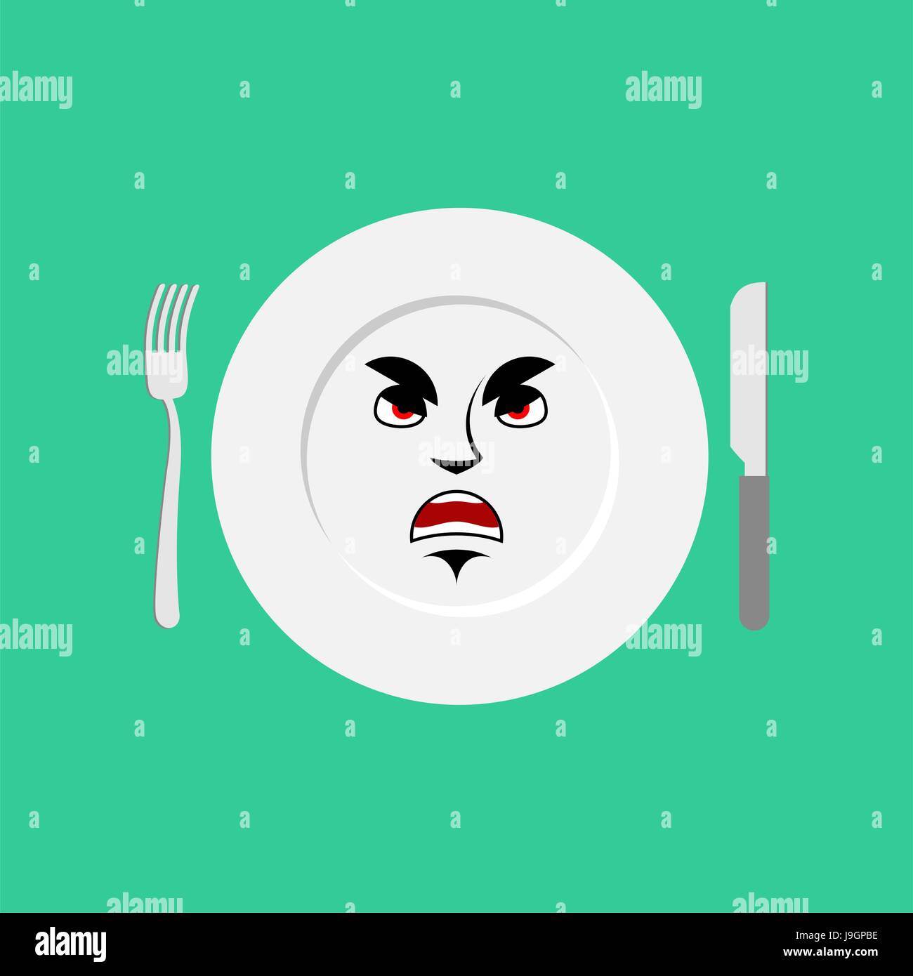 Food smiley face plate Stock Vector Images - Alamy