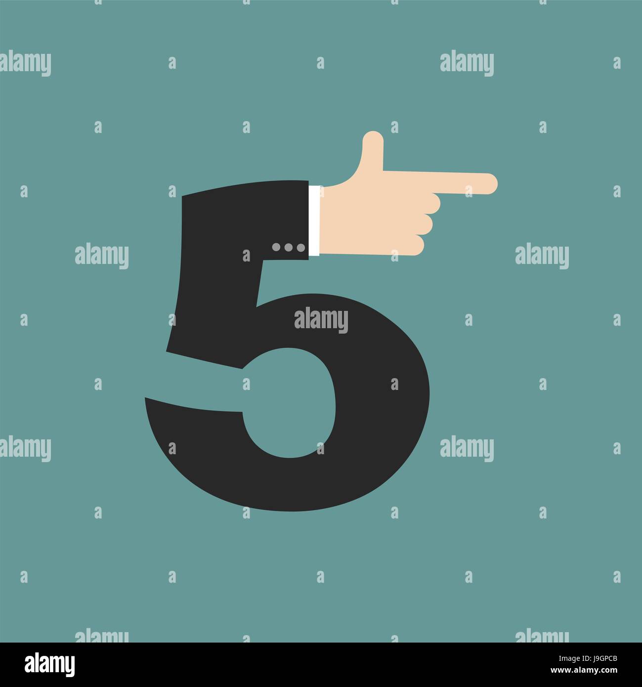 Number letter businessman hand font Stock Vector Images - Alamy