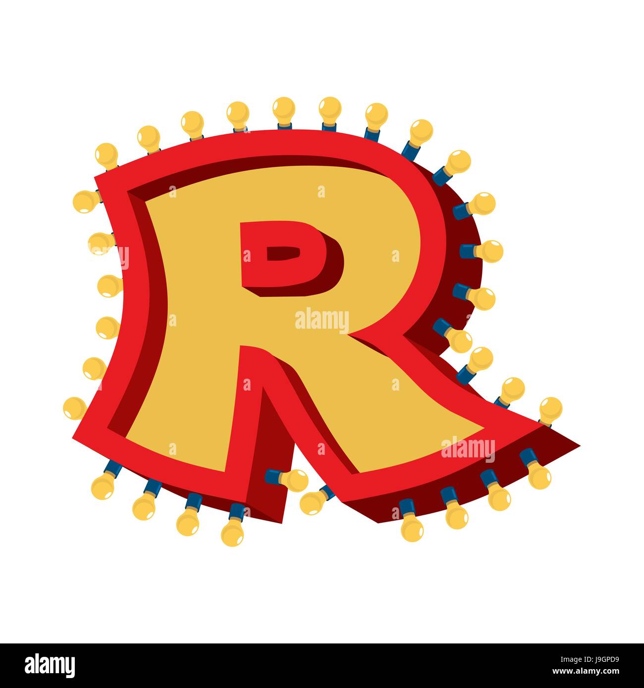 Neon letter r Stock Vector Images - Alamy
