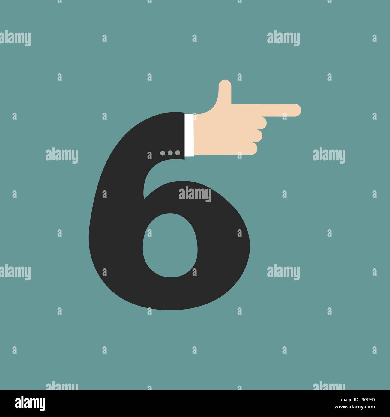 Number letter businessman hand font Stock Vector Images - Alamy