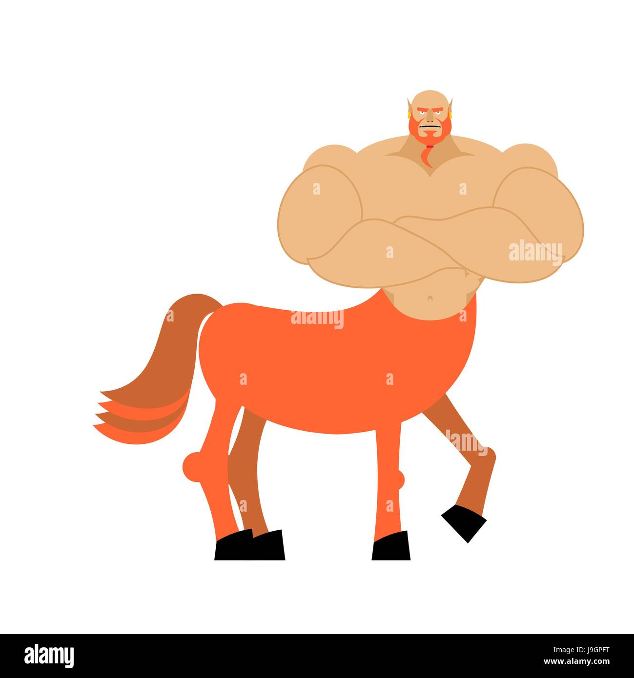 Centaur fairytale creature. Man horse isolated. Fantastic animal ...