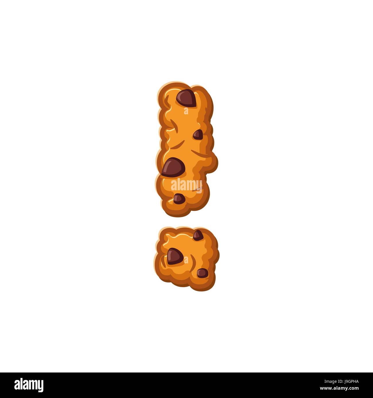 exclamation mark letter cookies. Cookie font. Oatmeal biscuit alphabet ...