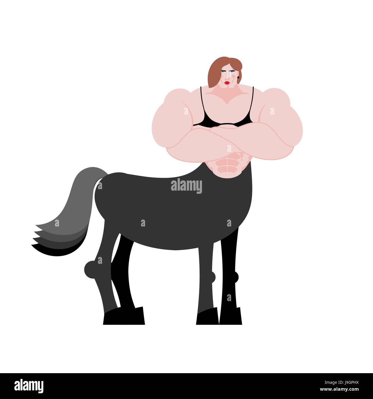 Centaur woman fairytale creature. Female horse isolated. Fantastic ...
