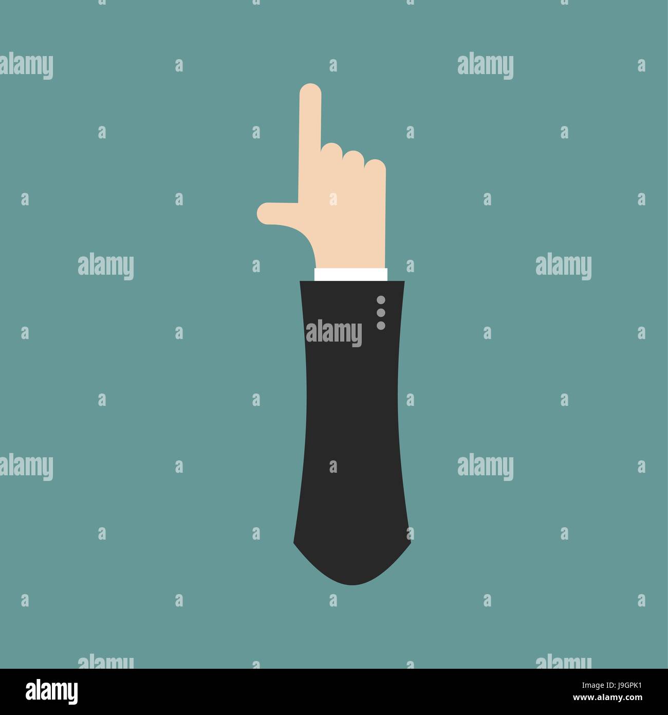 I letter businessman hand font. It shows finger print. Arm symbol ...