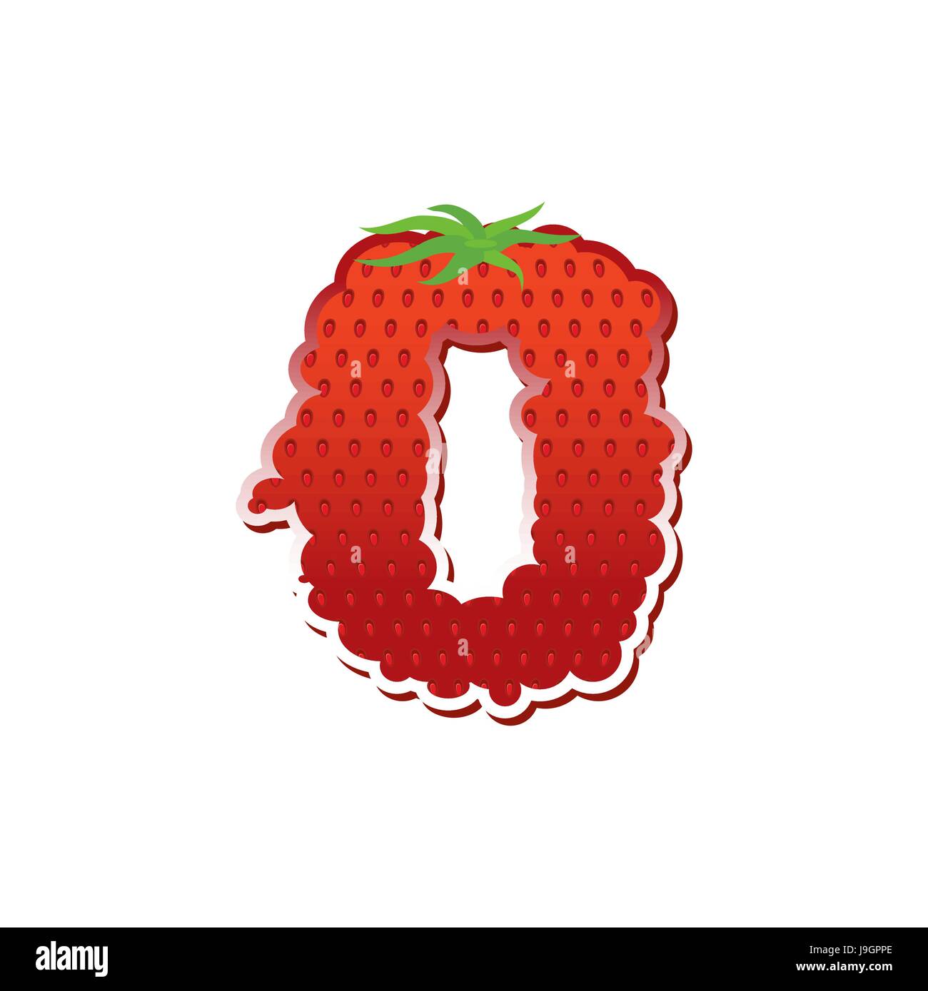 Number strawberry font red berry hi-res stock photography and images ...