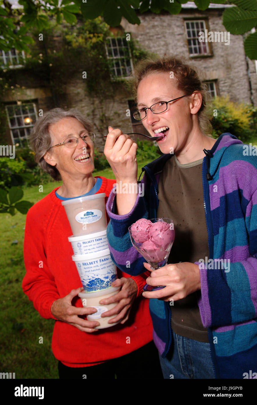 Helsett Farm Cornish Ice-Cream with owners Sarah Talbot-Ponsonby and ...