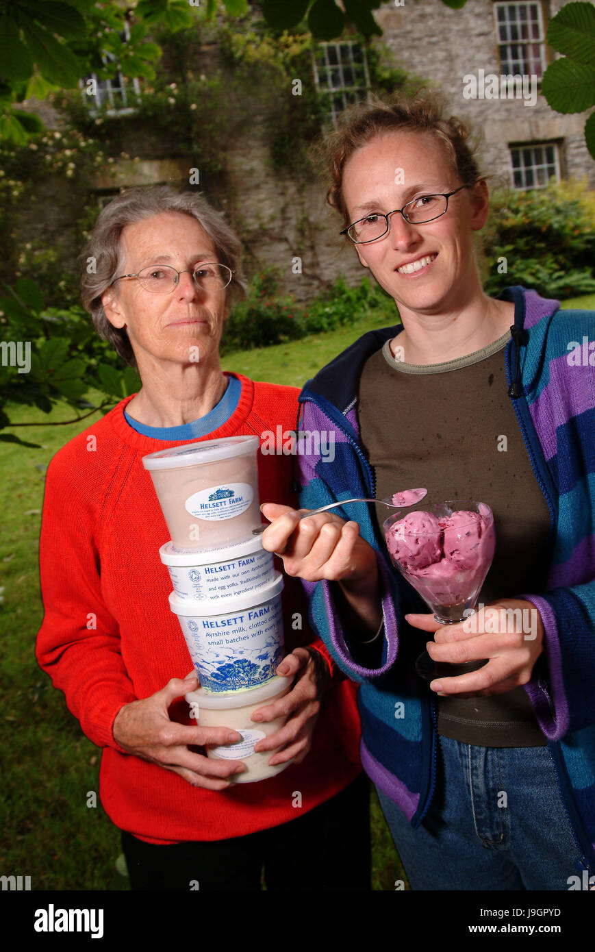 Helsett Farm Cornish Ice-Cream with owners Sarah Talbot-Ponsonby and ...