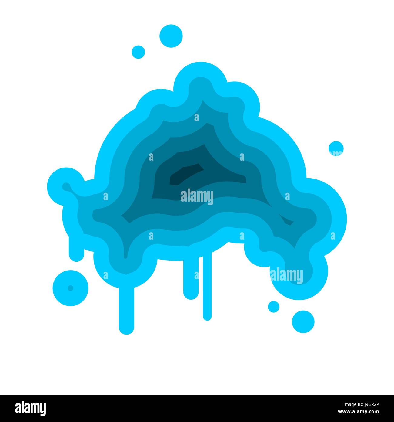 Blue cloud abstract isolated on white background Stock Vector Image ...