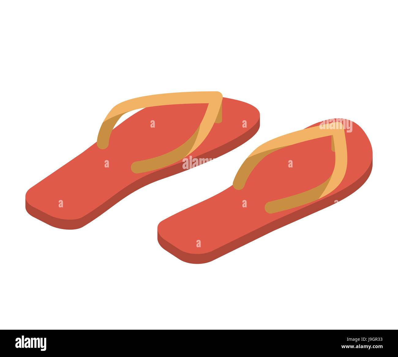 Rubber thong slippers Stock Vector Images - Alamy