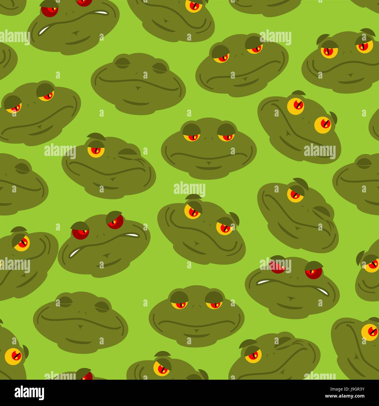 Frog seamless pattern. Amphibian ornament. Toad texture. Head of ...