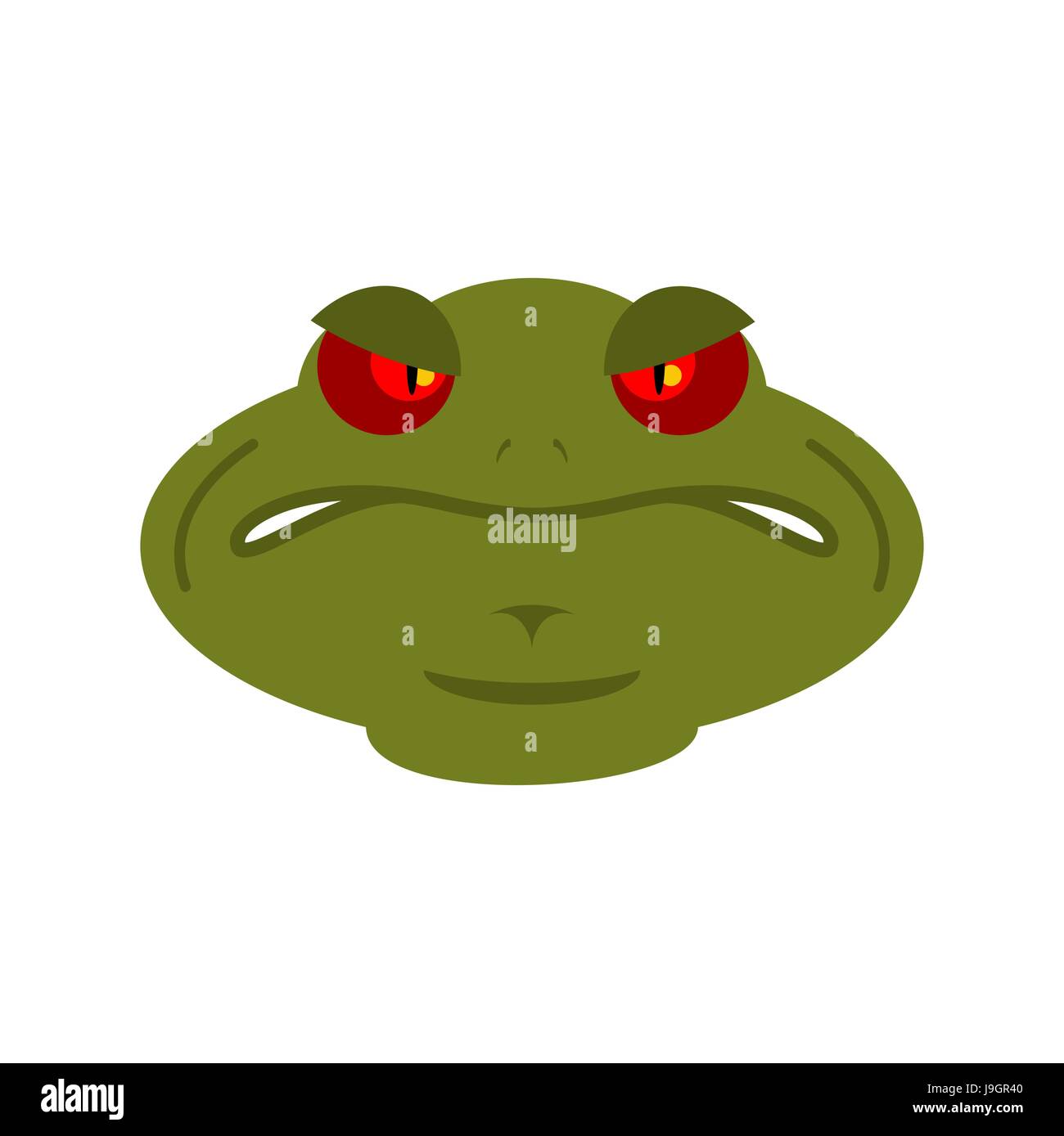 Frog angry emoji. toad Avatar evil amphibious. Emotion Reptile Face ...
