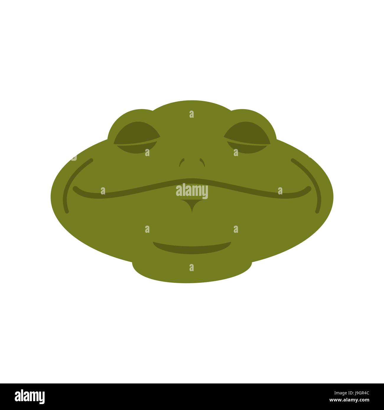 Frog Sleeping emoji. toad Avatar asleep amphibious. Emotion Reptile ...