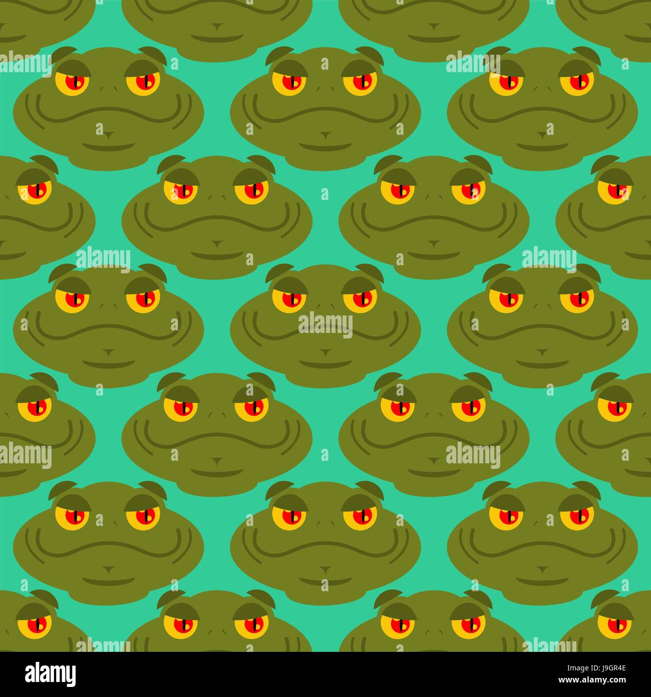Frog seamless pattern. Amphibian ornament. Toad texture. Head of ...