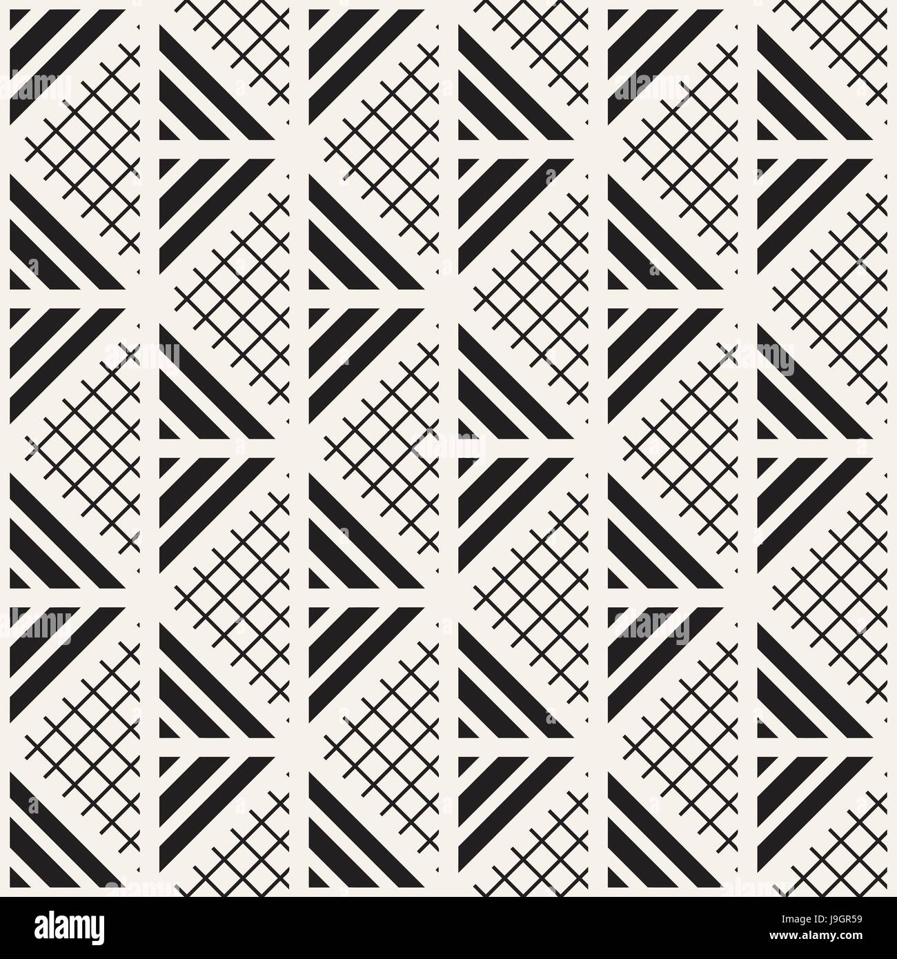 Vector seamless black and white trendy pattern. Modern stylish repeating texture. Repeating ...