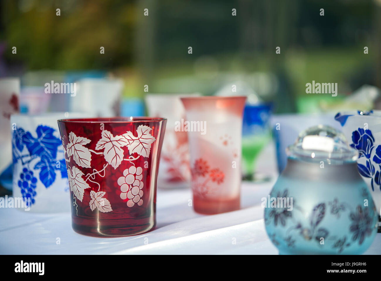 Japanese Art Glass Stock Photo - Alamy