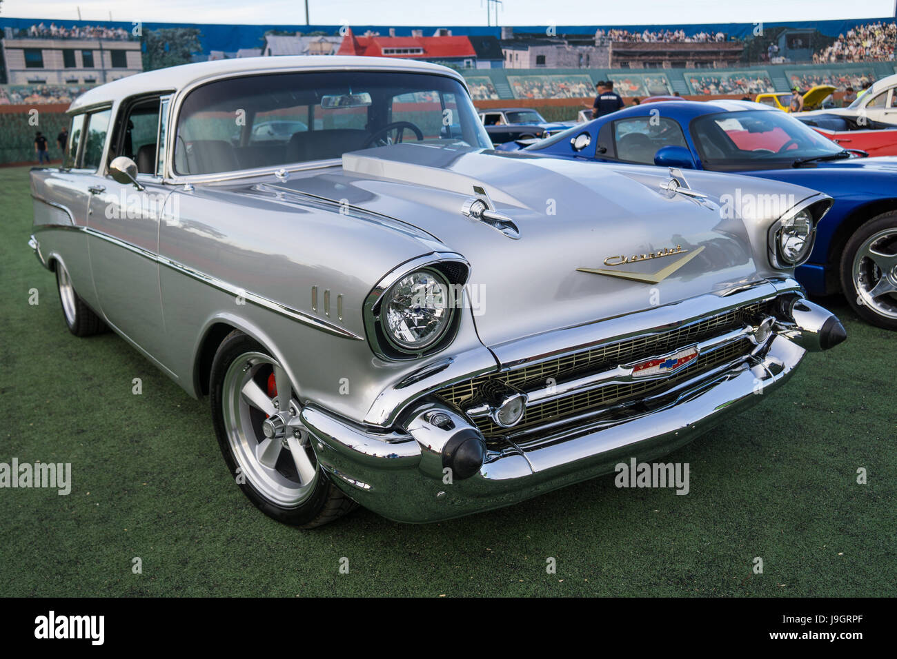 Classic cars at the Kool April Nights auto show in Redding, California ...