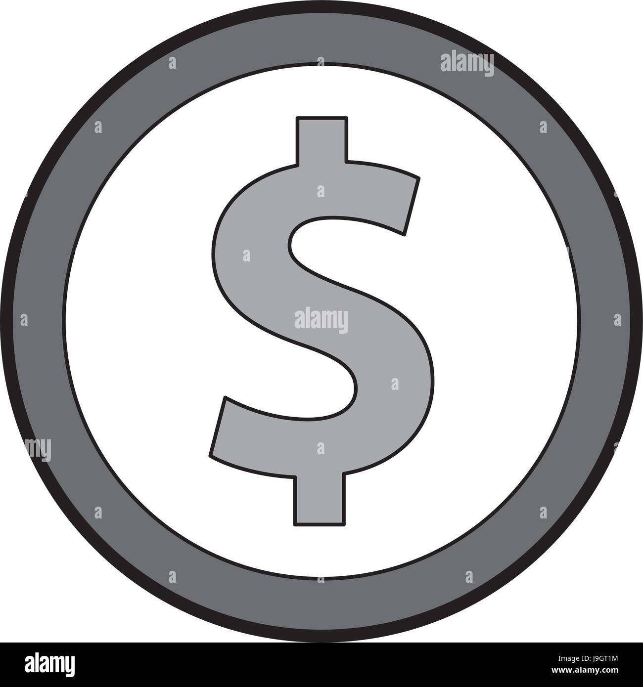 round money symbol Stock Vector Image & Art - Alamy