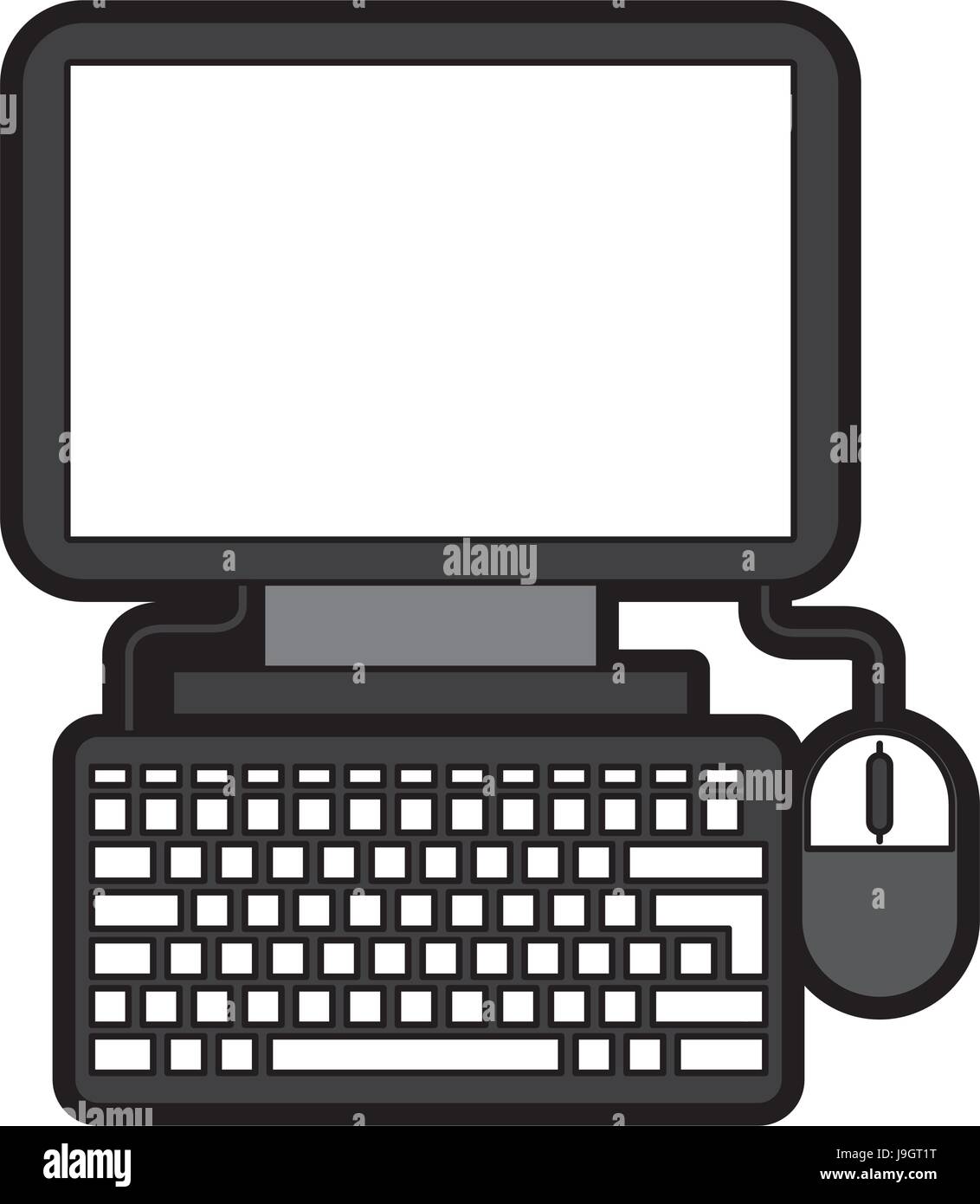 grey pc cartoon Stock Vector Image & Art - Alamy