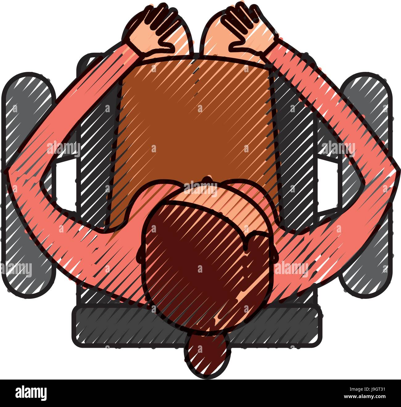 top view women sitting cartoon Stock Vector Image & Art - Alamy